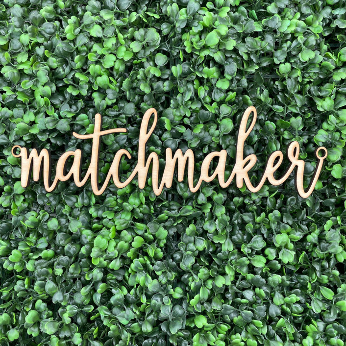 Matchmaker i - Chair Sign | Birch Wood Aisle and Chair Decor by The ...