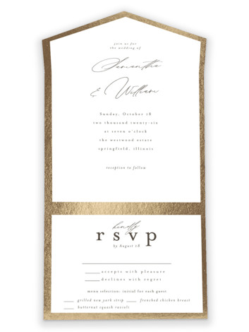 surround All-in-One Foil-Pressed Wedding Invitations by Nicole Walsh ...