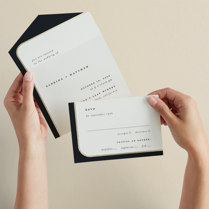 Tuxedo All-in-One Foil-Pressed Wedding Invitations by Carolyn Nicks ...