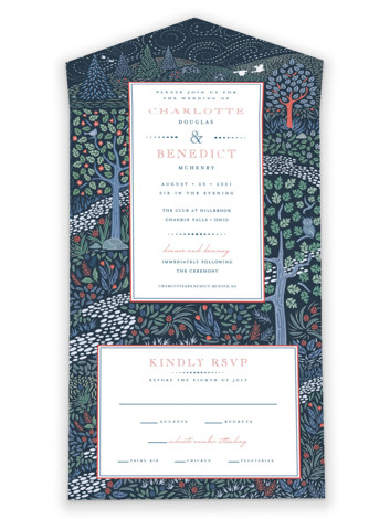 Woodland Garden All-in-One Wedding Invitations by Paper Sun Studio | Minted