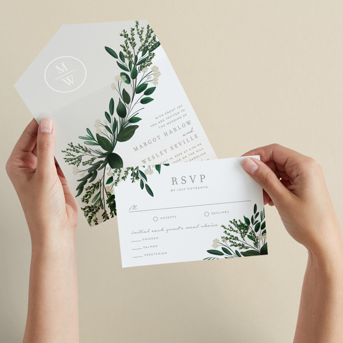 Watermark All-in-One Wedding Invitations by Kaydi Bishop | Minted