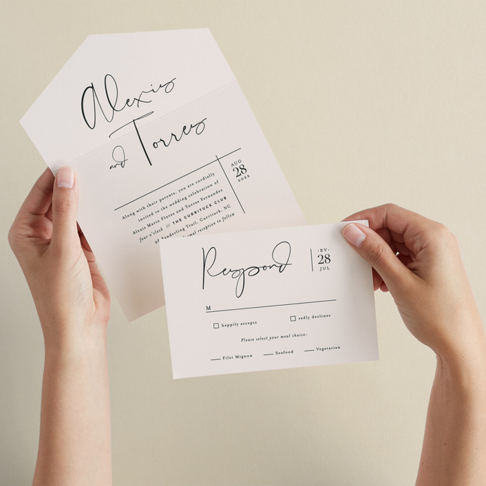 Just the Two of Us All-in-One Wedding Invitations by Jennifer Wick | Minted