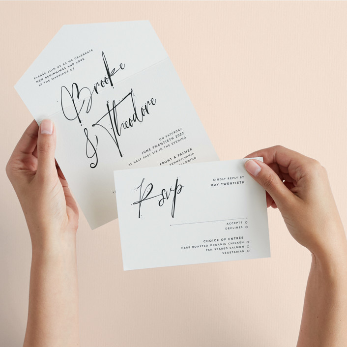 Signature Style All-in-One Wedding Invitations by Design Lotus | Minted