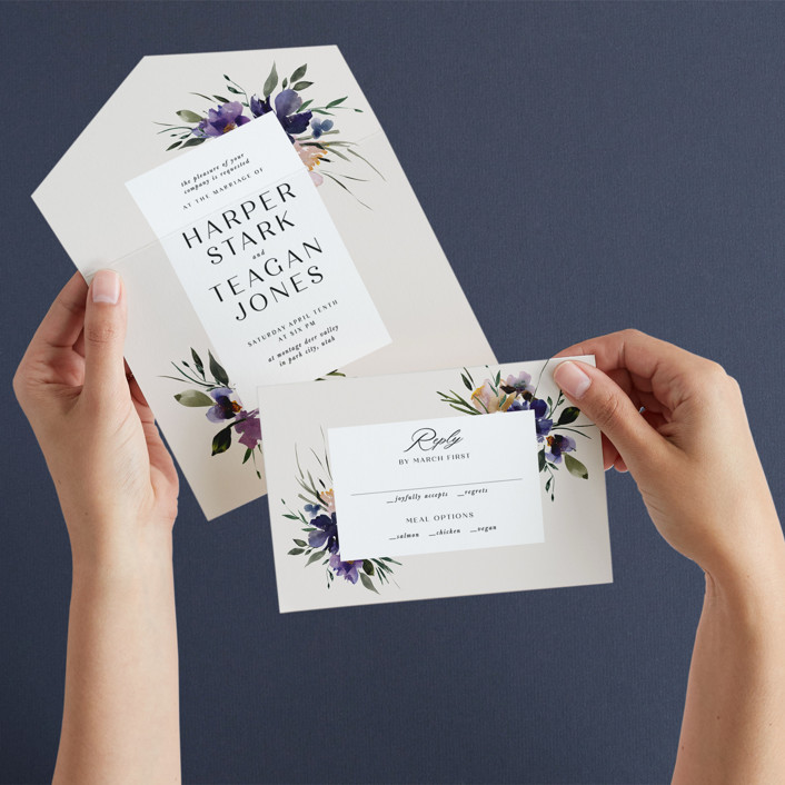 ivi All-in-One Wedding Invitations by Lori Wemple | Minted