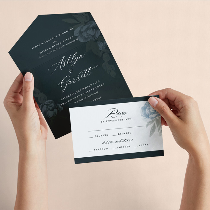 Peaceful Garden All-in-One Wedding Invitations by Jill Means | Minted