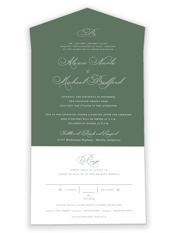 Initial All-in-One Wedding Invitations by Jennifer Postorino | Minted