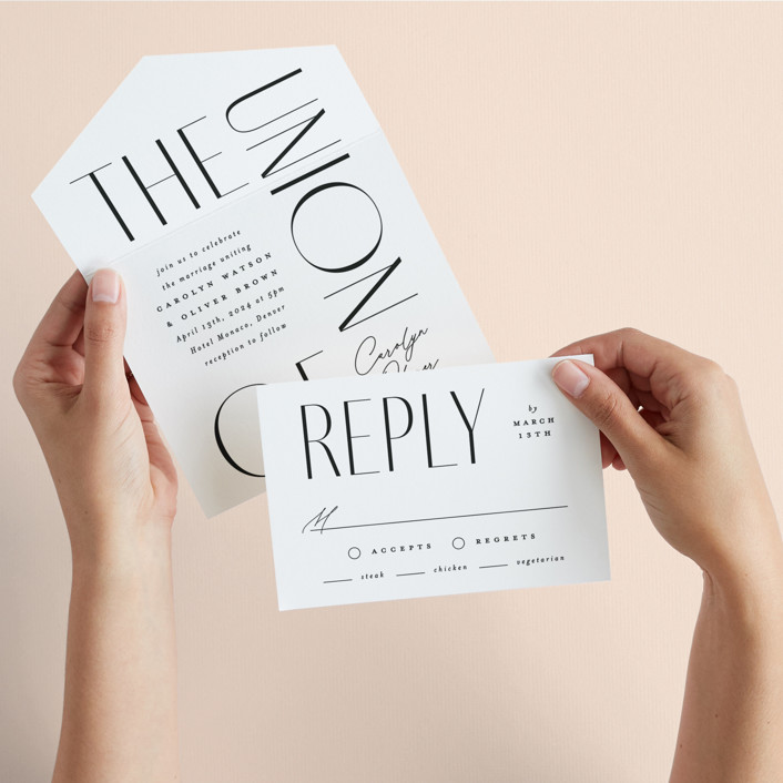 Bold Union All-in-One Wedding Invitations by Everett Paper Goods | Minted