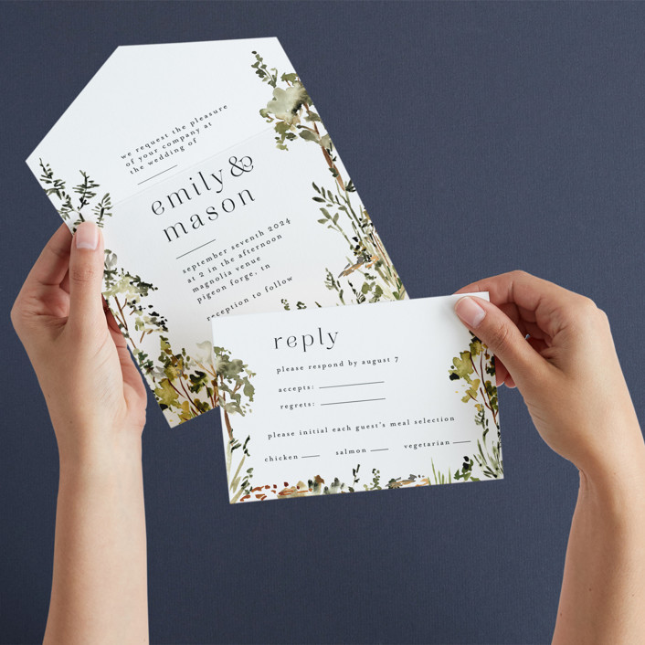 We Walk Together All-in-One Wedding Invitations by Petra Kern | Minted