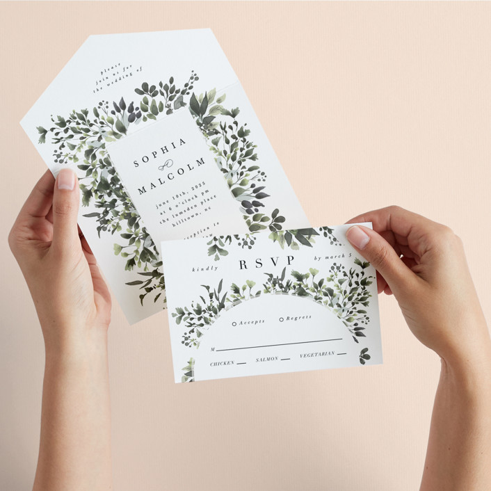 Forever in Love All-in-One Wedding Invitations by Hannah Williams | Minted
