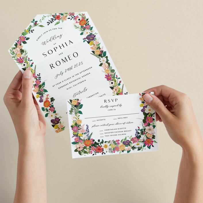 Secret Garden All-in-One Wedding Invitations by Susan Moyal | Minted