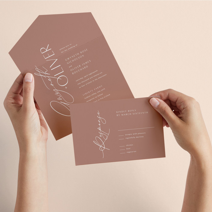 Flip All-in-One Wedding Invitations by Kelly Schmidt | Minted