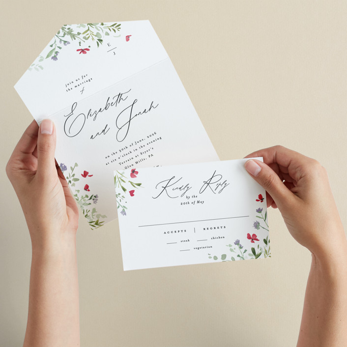 Brynn All-in-One Wedding Invitations by Everett Paper Goods | Minted