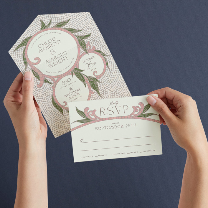 1081 All-in-One Wedding Invitations by GeekInk Design | Minted