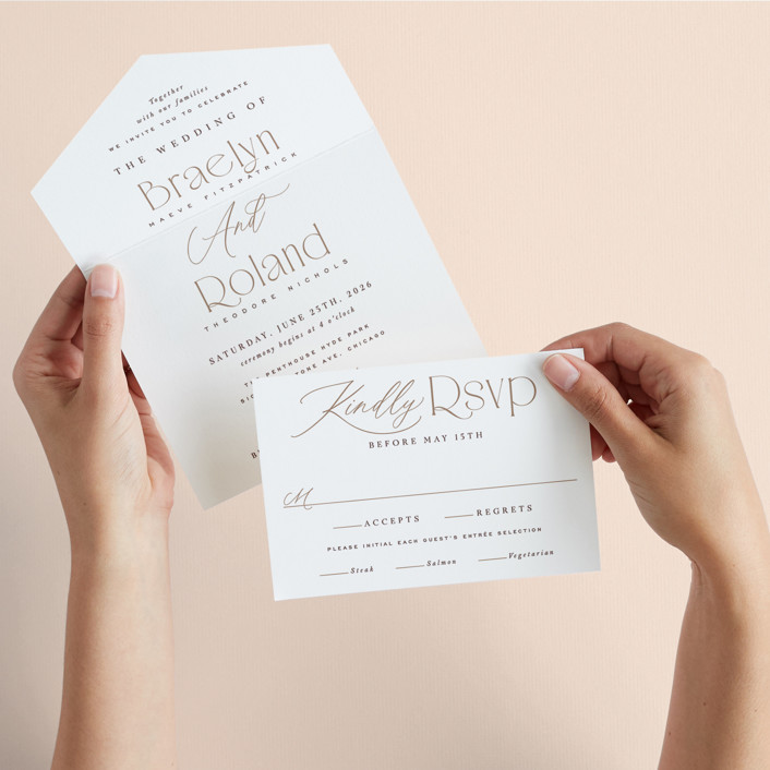 Modern Romance All-in-One Wedding Invitations by Hooray Creative | Minted