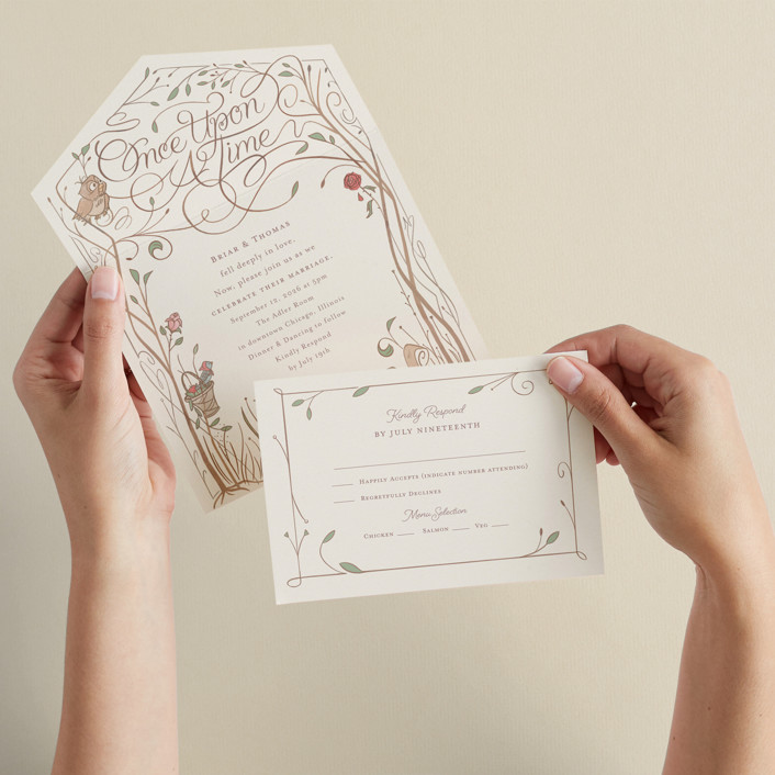 Disney Storybook All-in-One Wedding Invitations by Morgan Ramberg | Minted