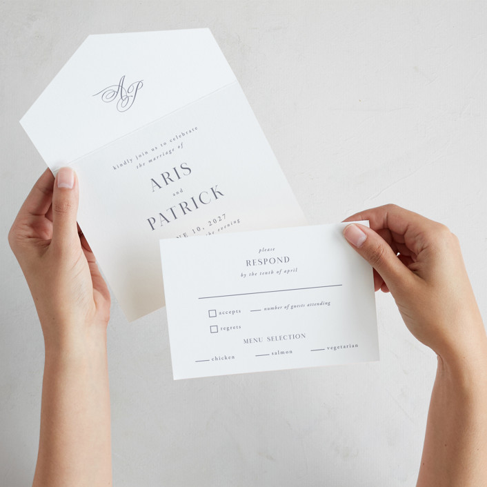 Regal All-in-One Wedding Invitations by Melinda Denison | Minted