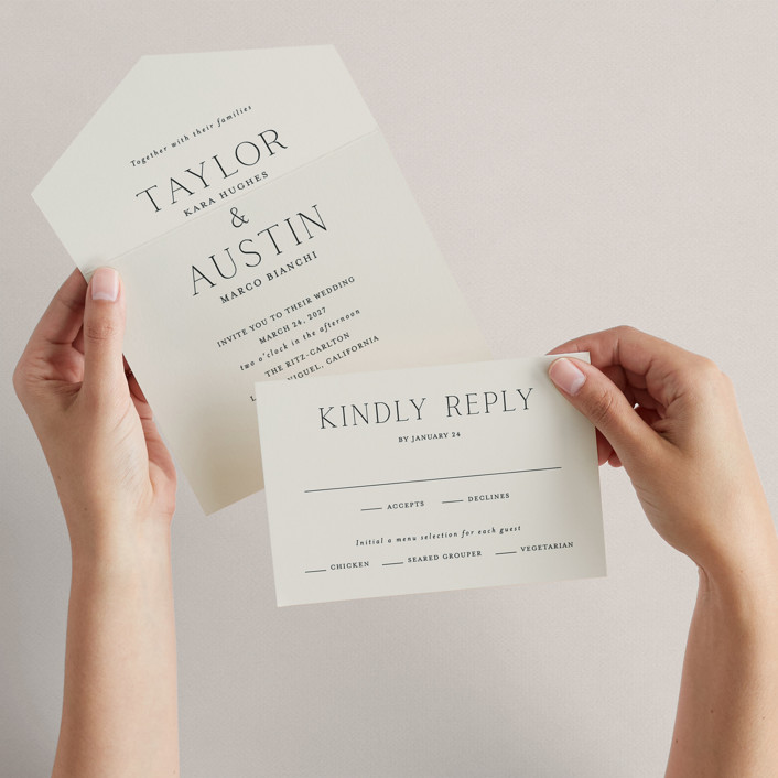 In Love All-in-One Wedding Invitations by Vanessa Doyle | Minted