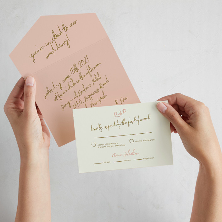 Handwritten Letter All-in-One Wedding Invitations by Helena Vitto | Minted