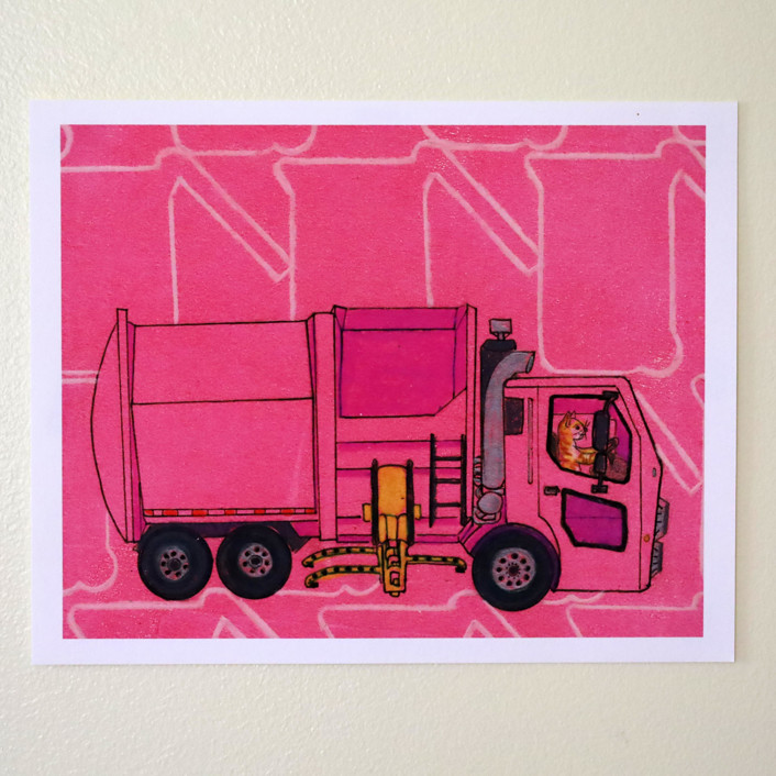 Garbage Cat Limited Edition Prints - Drawing by Janie Allen | Minted