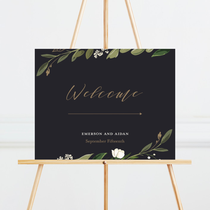 Greenery Crown Large Custom Signs by Susan Moyal | Minted