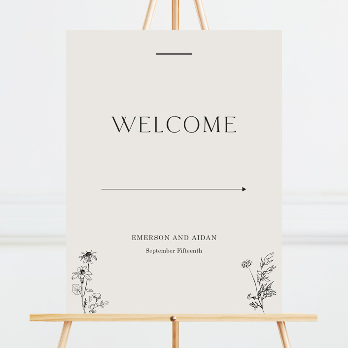 Floral Type Arch Large Custom Signs by Baumbirdy | Minted