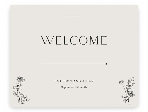 Floral Type Arch Large Custom Signs by Baumbirdy | Minted