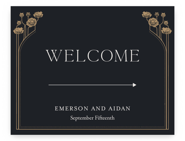 Nouveau flowers Large Custom Signs by Ana de Sousa | Minted