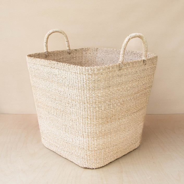 Natural Jumbo Square basket with Handles Decorative Baskets by LIKHA ...