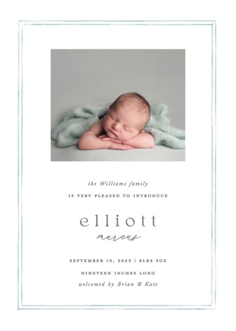 Fine Line Grand Birth Announcements by Erin L. Wilson | Minted