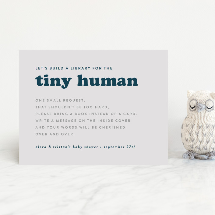 Tiny Human Baby Shower Insert Cards by Corinne Malesic | Minted