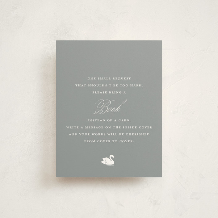 Swan Shower Baby Shower Insert Cards by Megan Davis | Minted