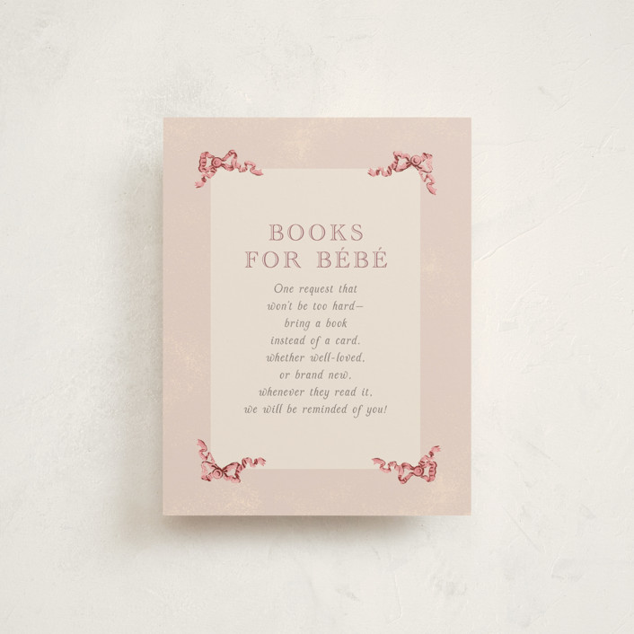Bonjour Bebe Baby Shower Insert Cards by Itsy Belle Studio | Minted