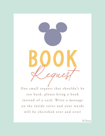 Disney's Mickey Mouse Ears Baby Shower Insert Cards by Everett Paper ...