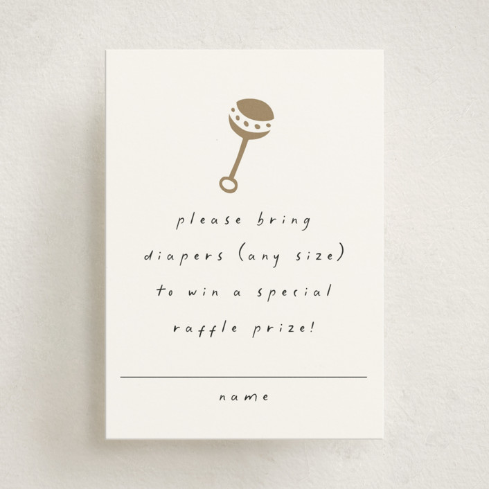 Foil Rattle Mini Baby Shower Insert Cards by Stacy Maalouf | Minted
