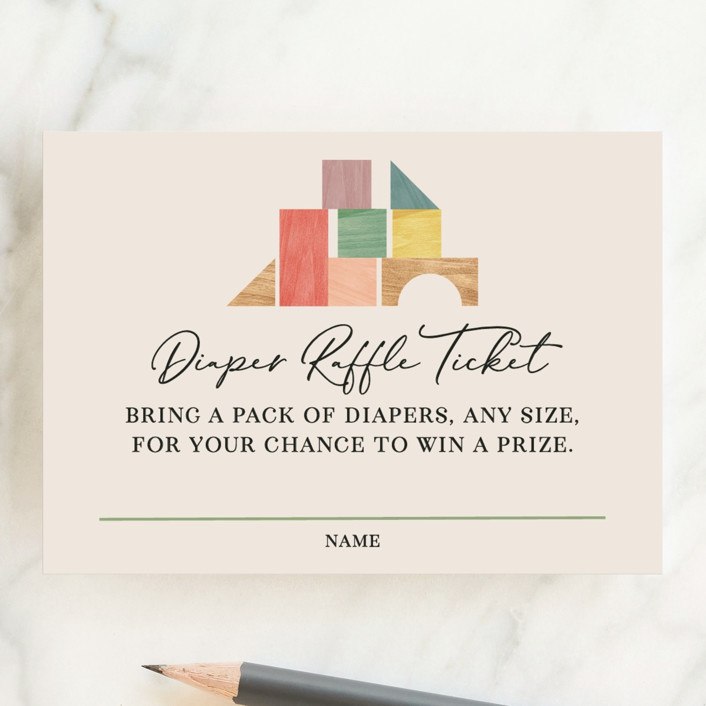 Baby Shower Blocks Mini Baby Shower Insert Cards by Penny Eversole | Minted