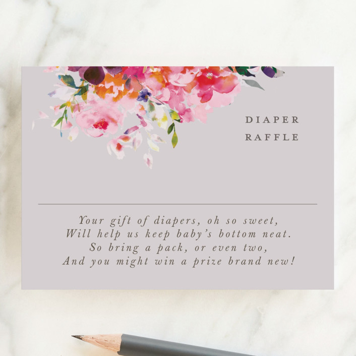 Blooms Mini Baby Shower Insert Cards by Lori Wemple | Minted