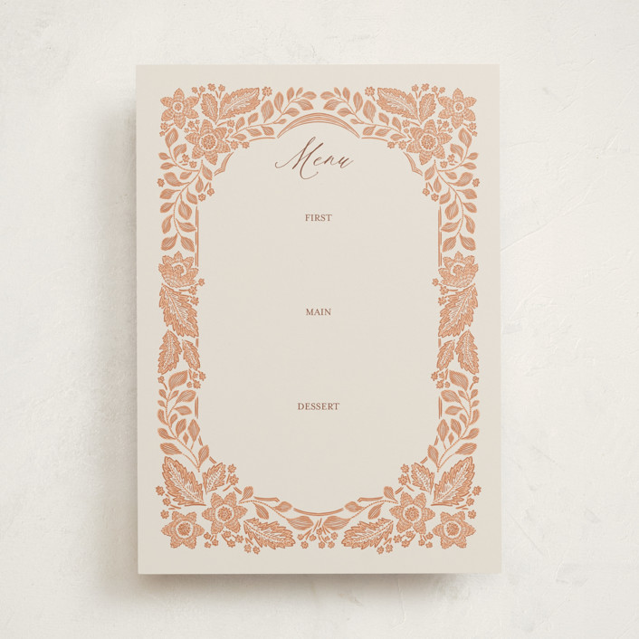 Embroidered Fill-In Menus by Jen Owens | Minted