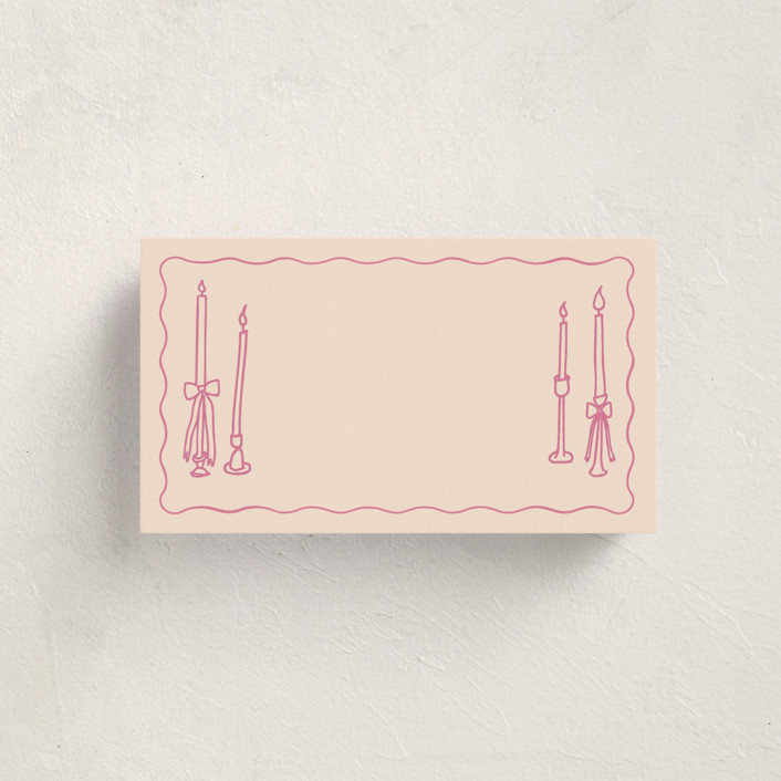 candlesticks Fill-In Place Cards by Ellen Schlegelmilch | Minted