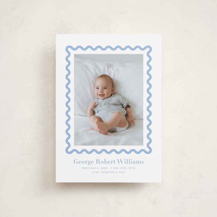 Ric Rac Birth Announcement Postcards by Megan Davis | Minted