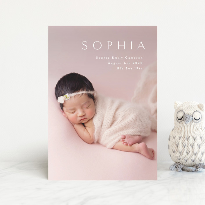 Angel Birth Announcement Postcards by Phrosné Barwood | Minted