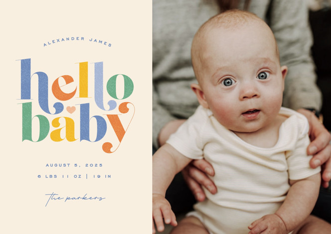 Hello Sweet baby Birth Announcement Postcards by Jessica Corliss | Minted
