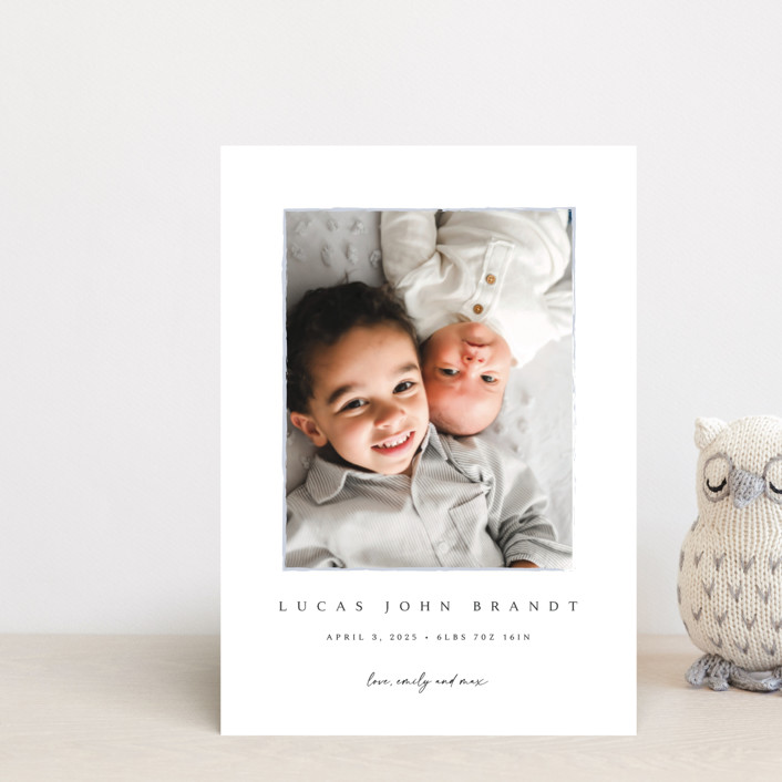 Border Birth Announcement Postcards by Kasia Labocki | Minted