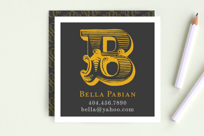 Initial Caps Business Cards by chica design | Minted