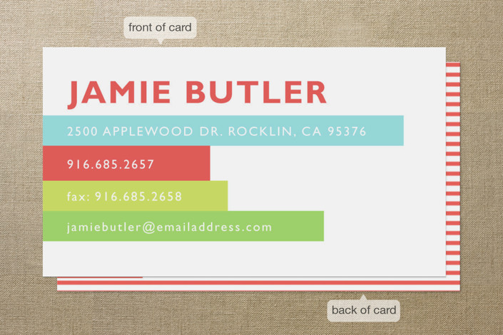 Disney Mickey Bright Stripes Business Cards by Jill Means | Minted