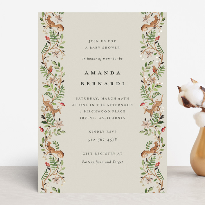 Highlands Foil-Pressed Baby Shower Invitations by Sarah Knight | Minted