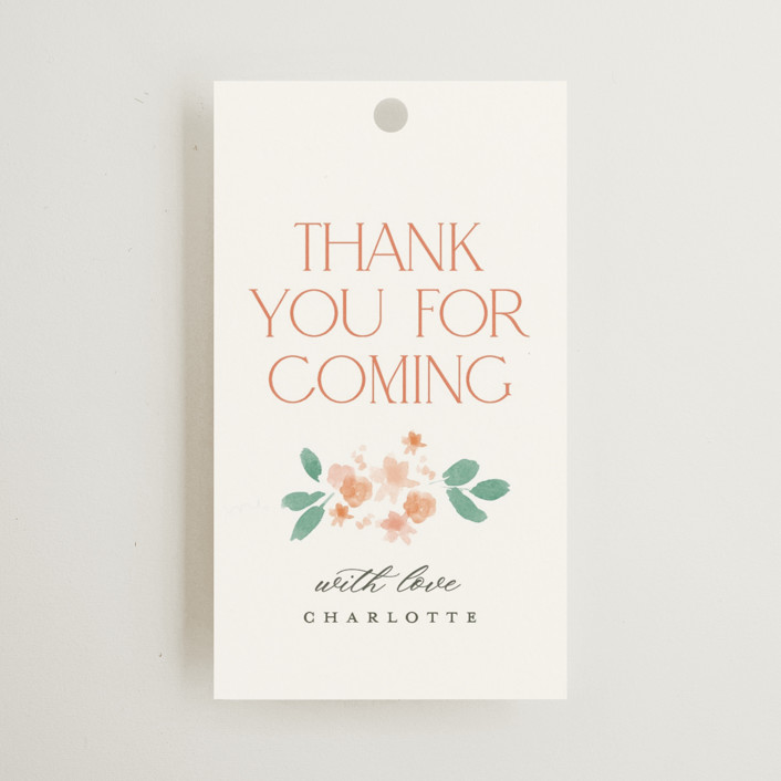 Floral Tapestry Bridal Shower Favor Tags by Robert and Stella | Minted