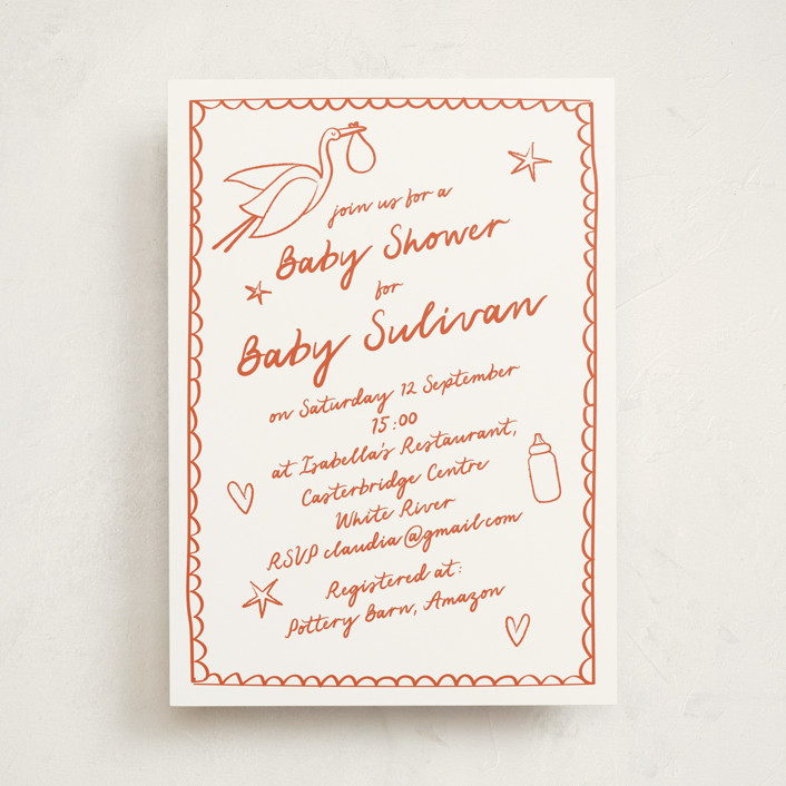 Stork Party Baby Shower Invitations by Zani van Zyl | Minted