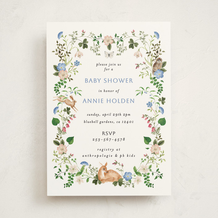 Spring woodland Baby Shower Invitations by Sarah Knight | Minted