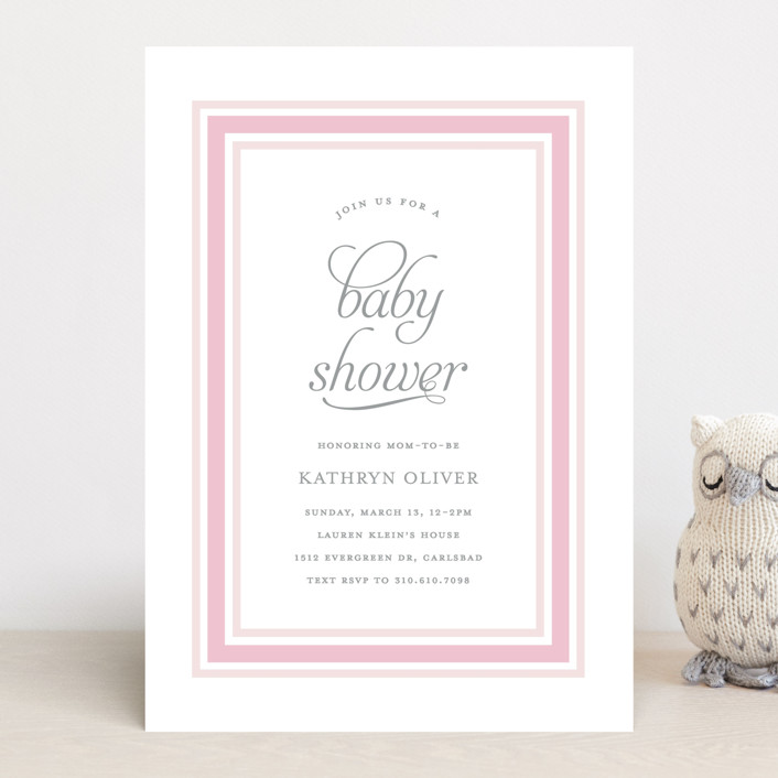 Border Ribbon Baby Shower Invitations by Carolyn MacLaren | Minted