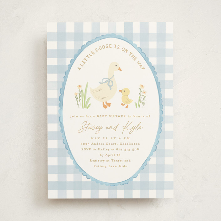 Vintage goose Baby Shower Invitations by Creo Study | Minted